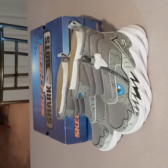 Skechers | Shoes | Skechers Sharkbots Cozy Chomper Boots New In Box ...